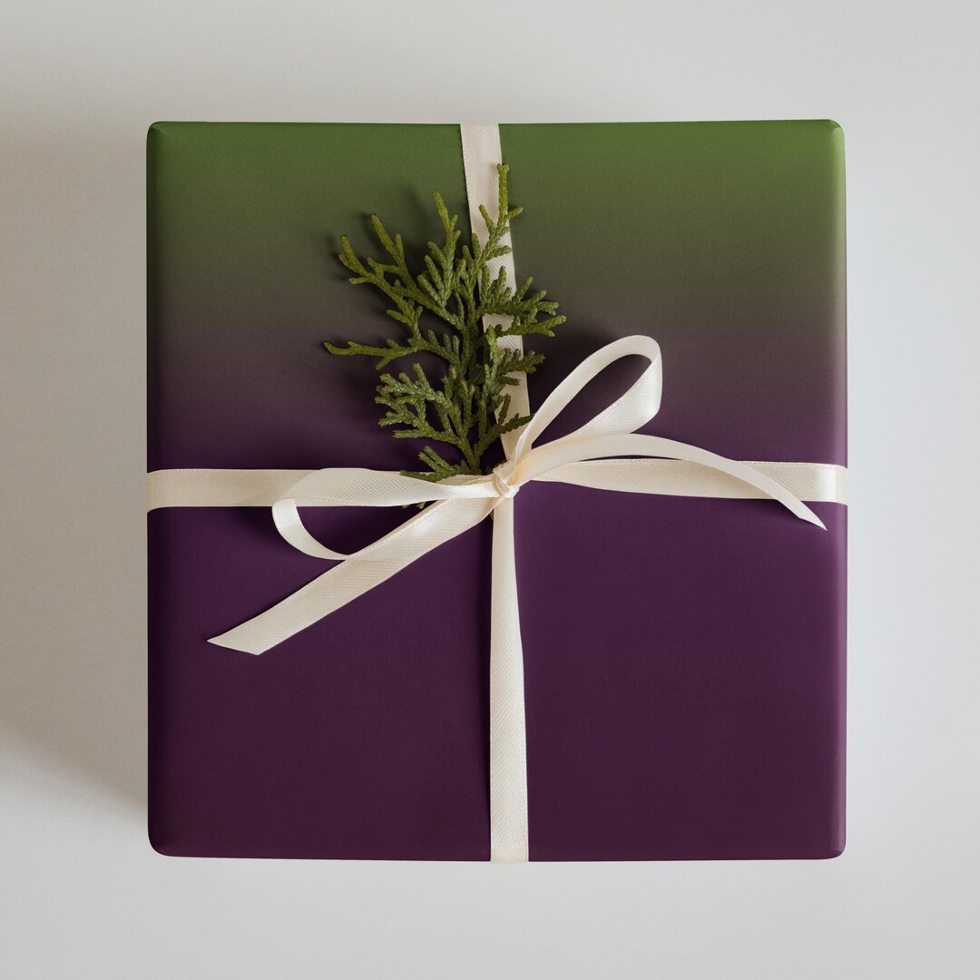 Toxic Twilight Wrapping Paper Sheets (3) - Chic Green and Purple ...