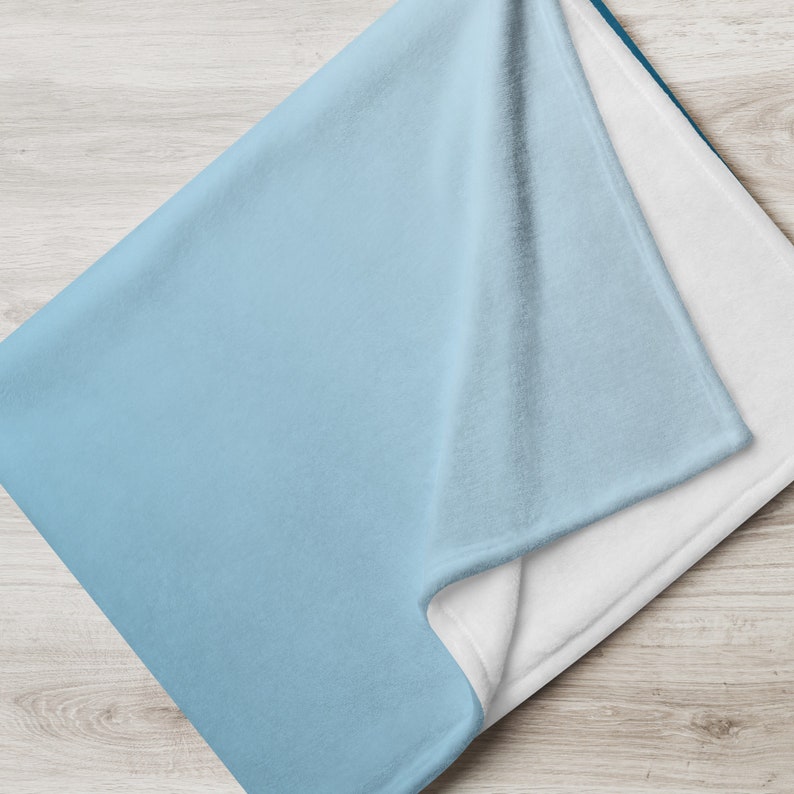 Nimbus Blue Throw Blanket - Chic Blue Gradient Design | Premium Soft ...