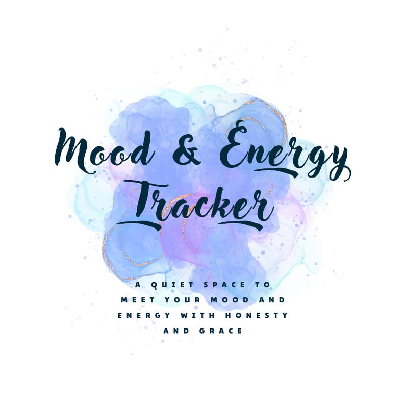 Mood & Energy Tracker | Printable Wellness Journal Page | Digital PDF ...