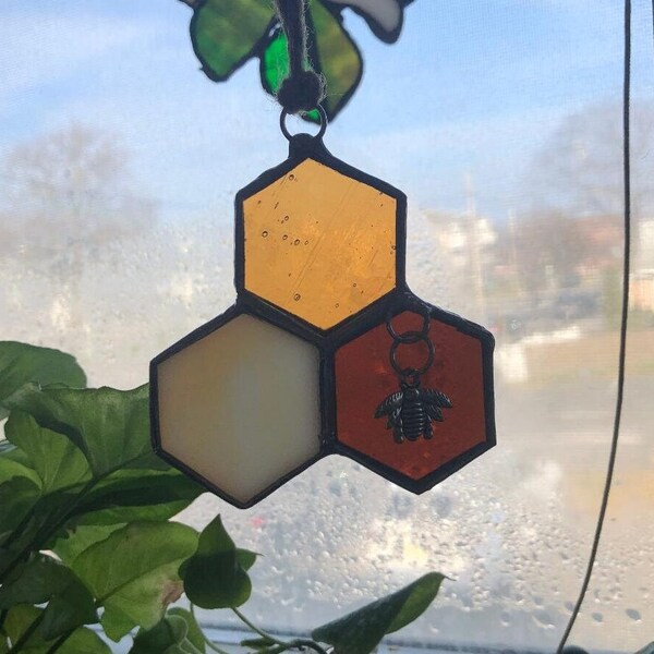 Honeycomb Stained Glass - Etsy