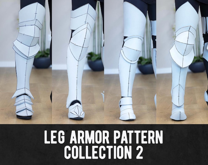 Leg and Knee Armor Patterns: Fantasy, Medieval, EVA Foam Template for ...