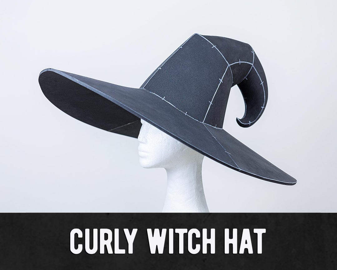 Curly Witch Hat Pattern - Digital Download | PDF File - Etsy