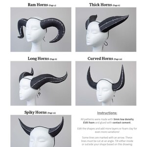 Basic Horn Pattern Collection - 5 Different Designs - Digital Download ...