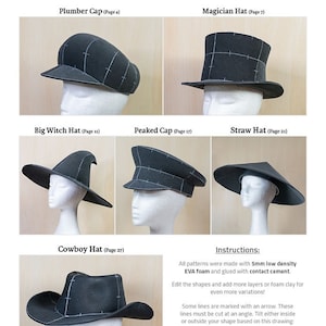 Hat Pattern Collection - 6 Designs - Digital Download PDF - Etsy