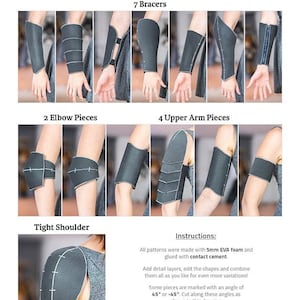 Arm Armor EVA Foam Cosplay Pattern Collection - 14 Different Designs ...
