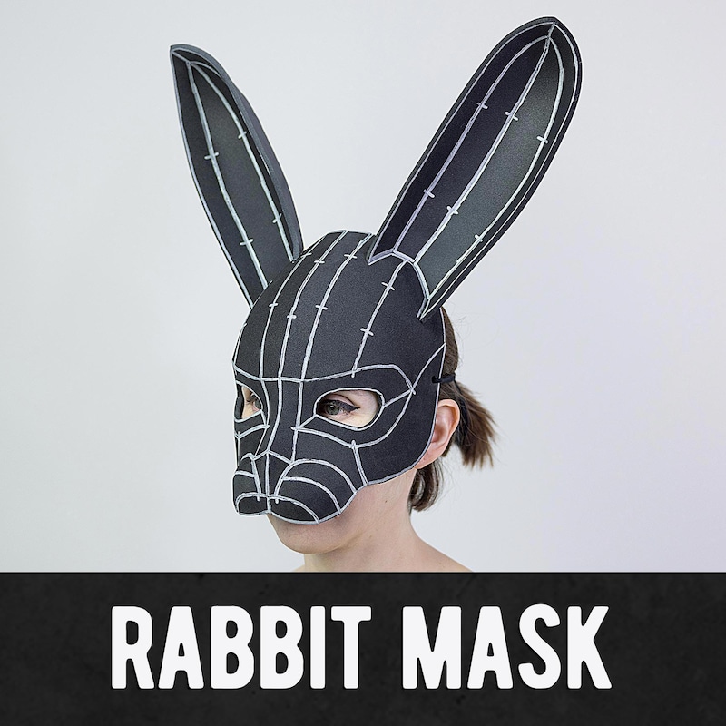 Rabbit Face Mask - Etsy