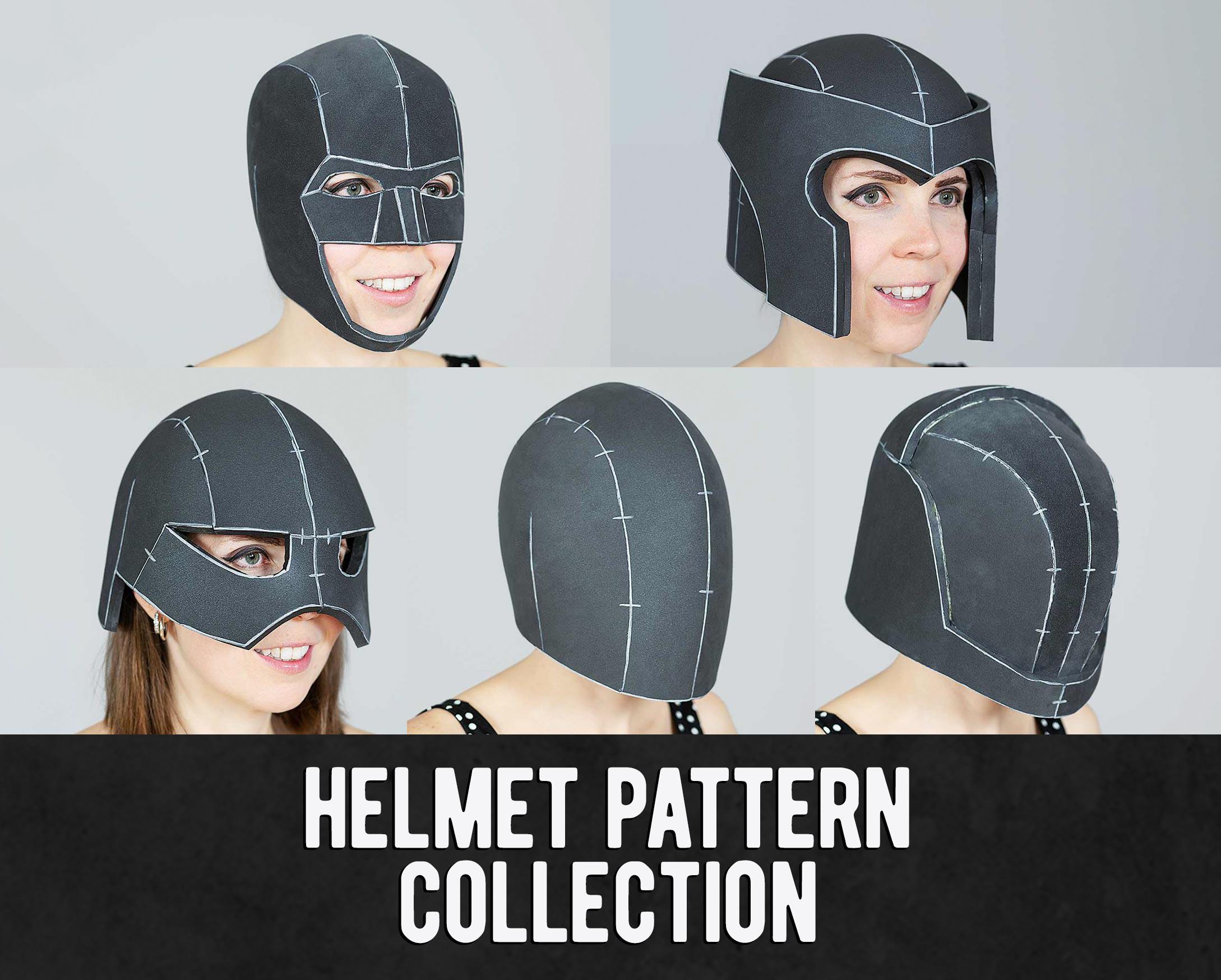 Helmet EVA Foam Cosplay Pattern Collection - 5 Different Designs ...