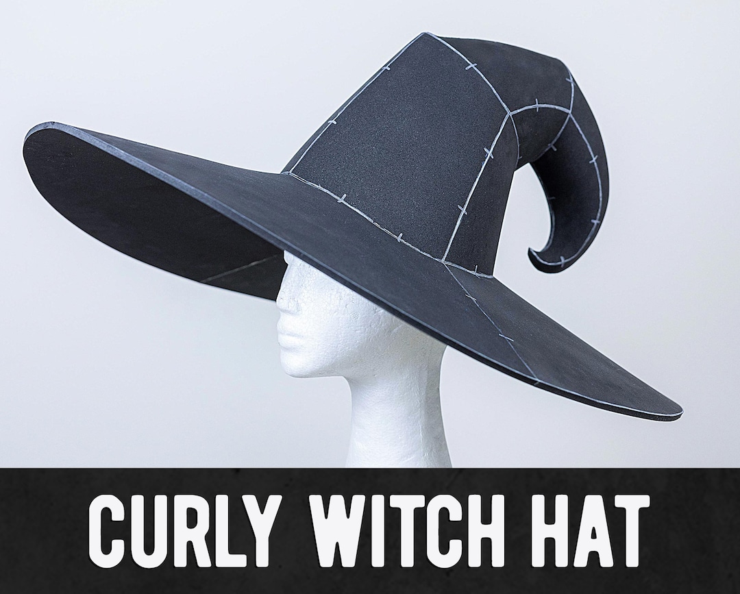 Curly Witch Hat Pattern - Digital Download | PDF File - EVA Foam ...