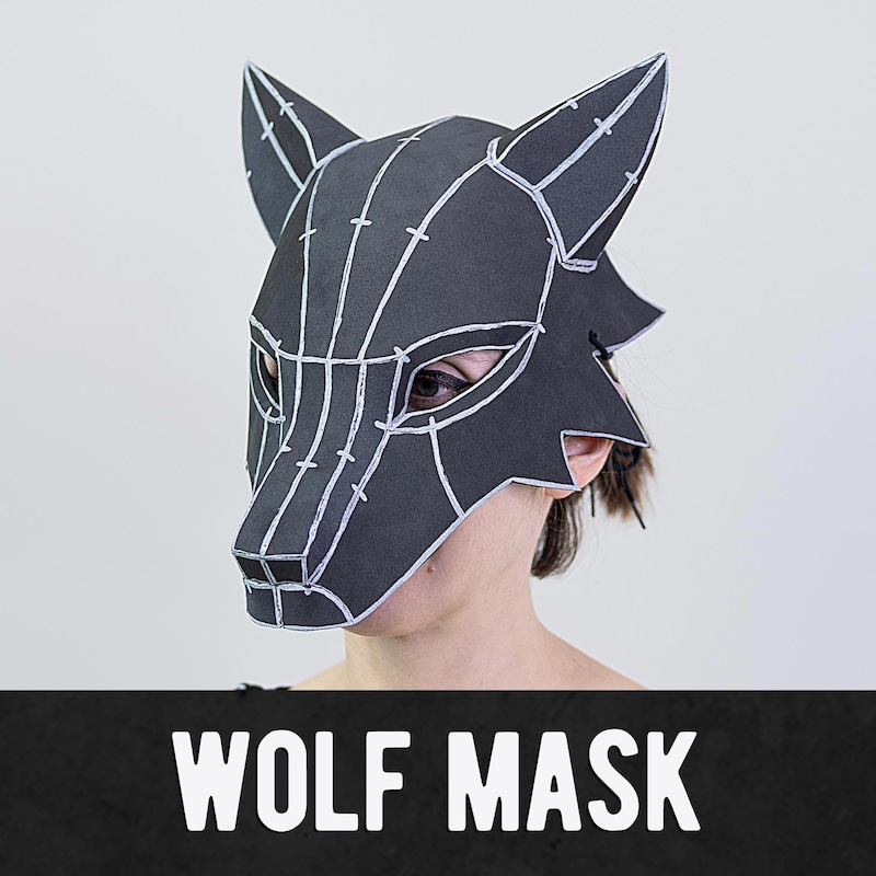 Foam Wolf Mask Template - Etsy