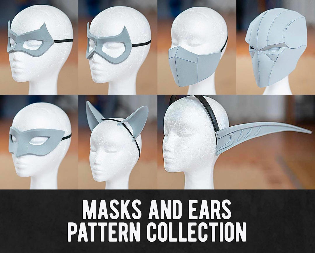 Masks and Ears EVA Foam Cosplay Pattern Collection - 10 Different ...