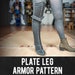 Knight Leg Armor Pattern Digital Download PDF - Etsy