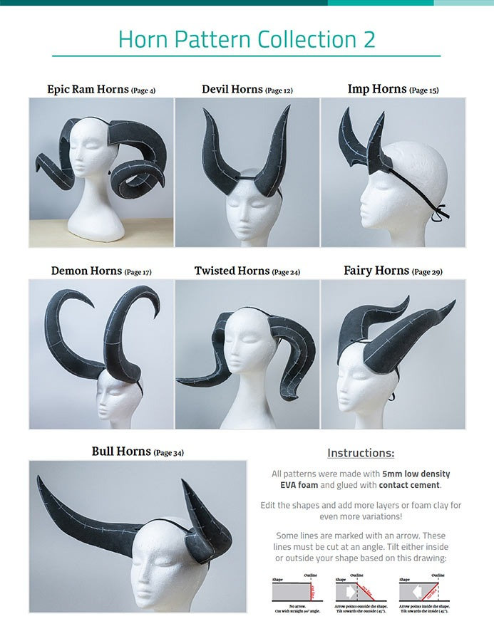 Horn Pattern Collection 2 - 7 Different Designs - Digital Download PDF ...