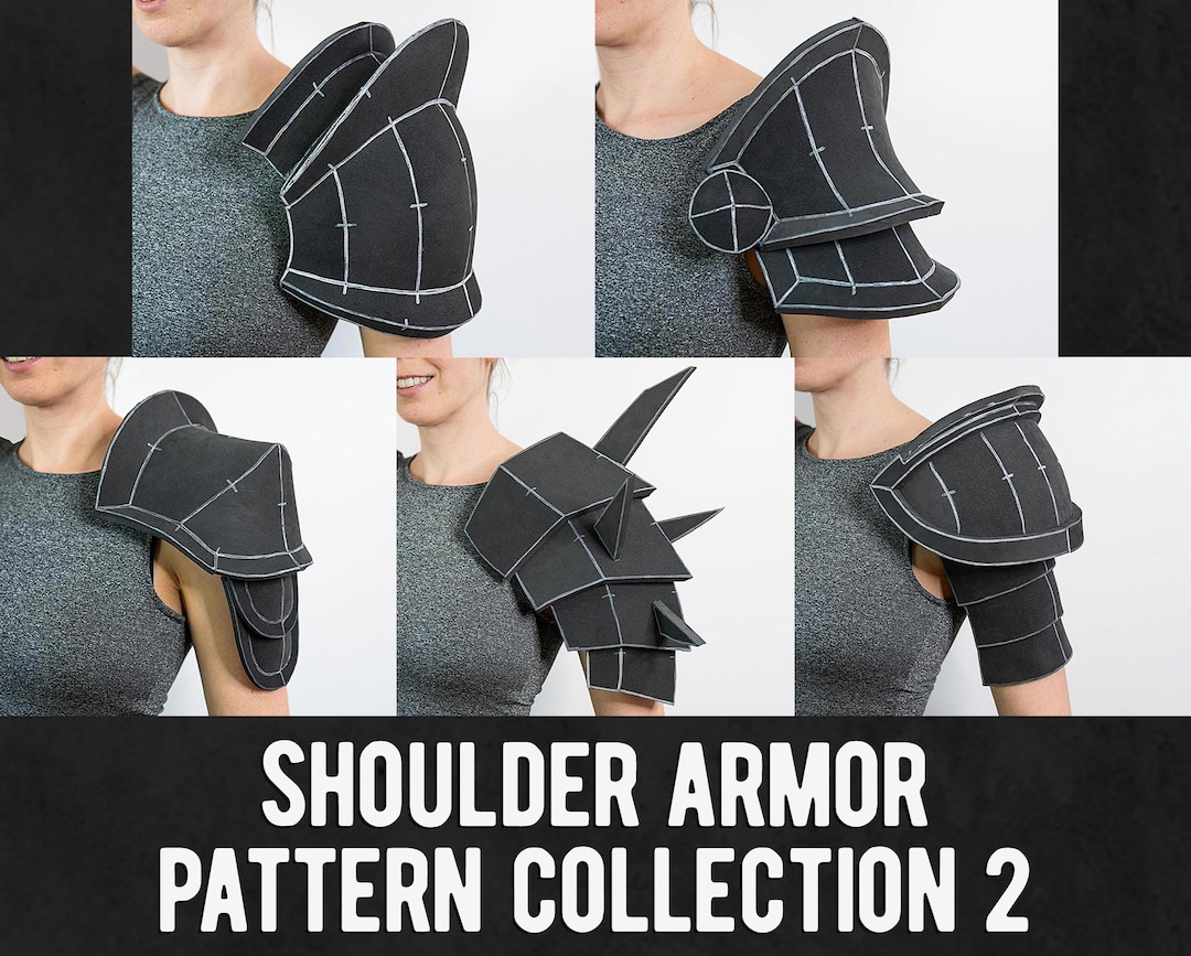 Shoulder Armor EVA Foam Cosplay Pattern Collection 2 - 5 Different ...