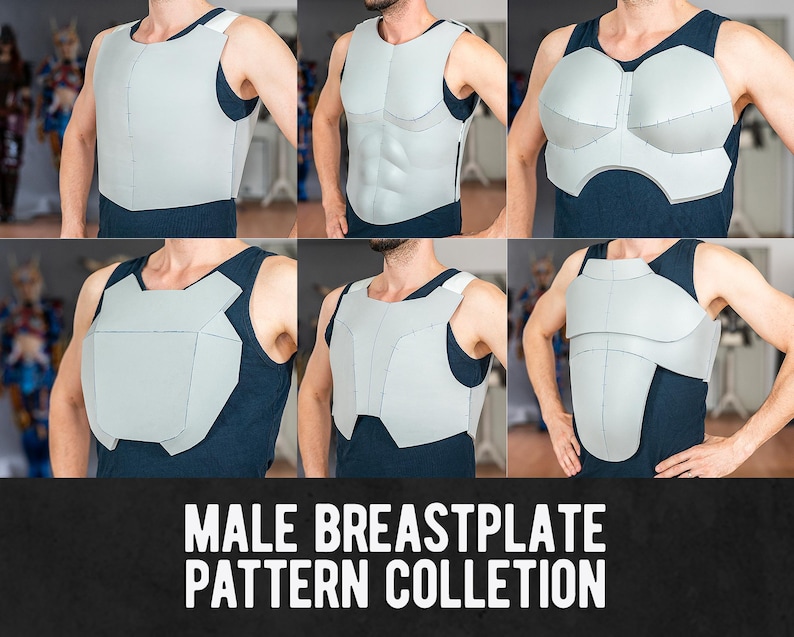 Male Breastplate EVA Foam Cosplay Pattern Collection - 6 Different ...