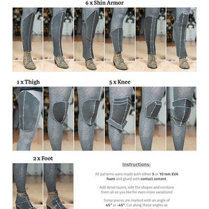 Leg Armor EVA Foam Cosplay Pattern Collection - 14 Different Designs ...
