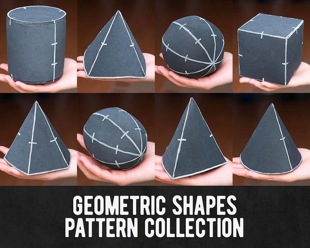 Basic Geometric Shapes Pattern Collection - 5 Different Designs ...