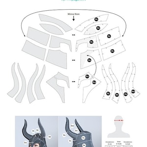 Helmet EVA Foam Cosplay Pattern Collection 2 - 5 Different Designs ...