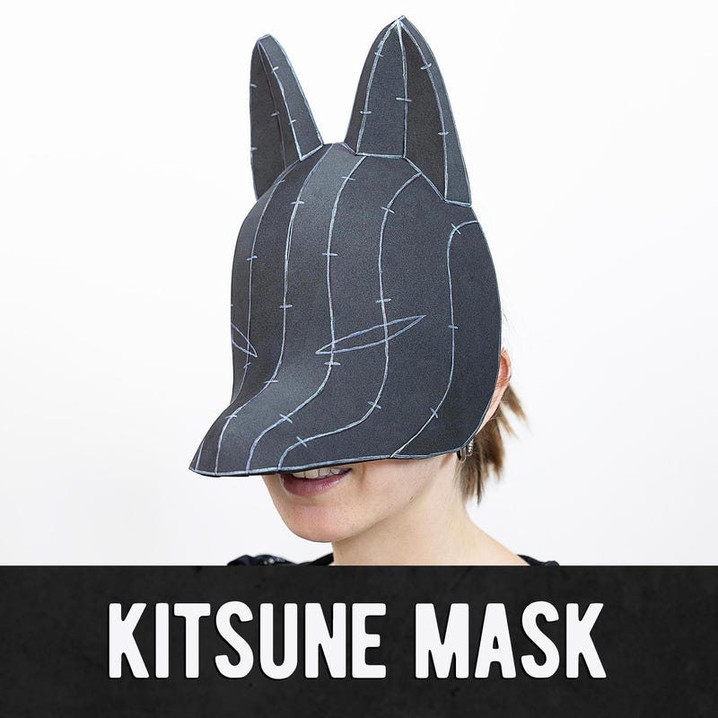 Kitsune Fox Mask Cosplay - Etsy