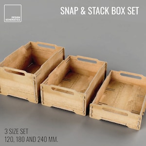 Snap & Stack Stackable Box Set | CNC and Laser Cut Files Digital Download - Etsy