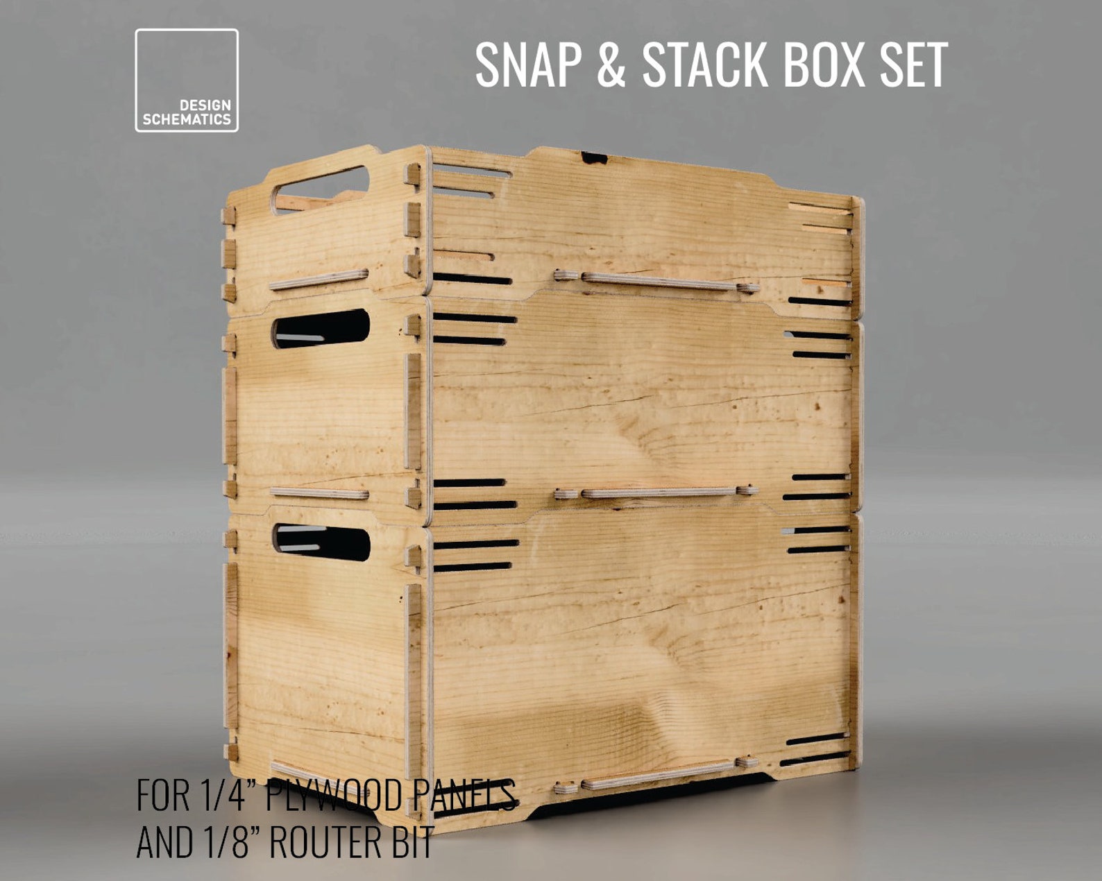 Snap & Stack Stackable Box Set | CNC and Laser Cut Files Digital ...