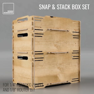 Snap & Stack Stackable Box Set | CNC and Laser Cut Files Digital ...