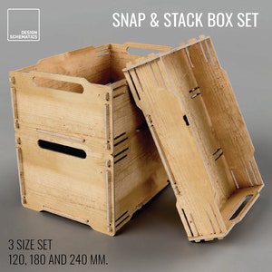 Snap & Stack Stackable Box Set | CNC and Laser Cut Files Digital ...