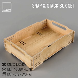 Snap & Stack Stackable Box Set | CNC and Laser Cut Files Digital ...