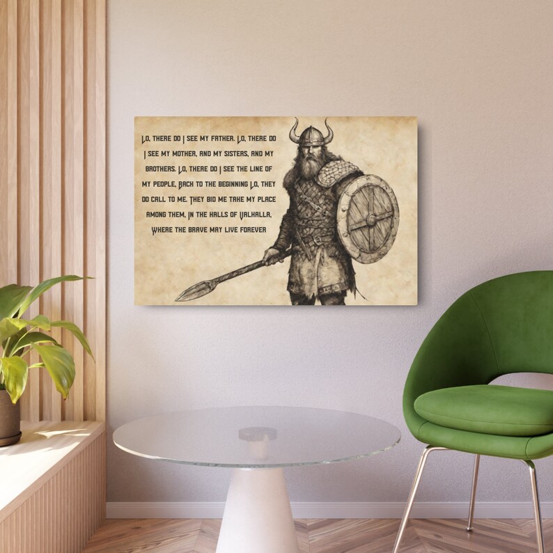 Rustic Metal Wall Art Sign With Powerful Norse Saying-channel Your ...