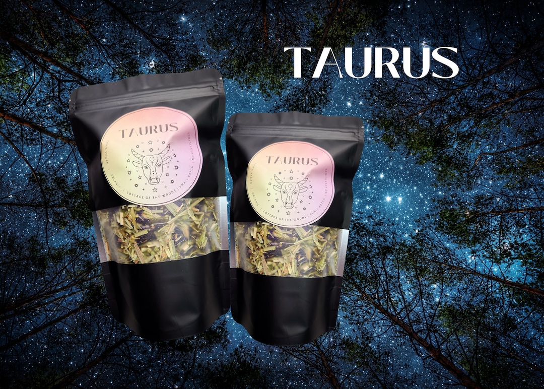 TAURUS • ZODIAC Signs Herbal Tea Blends • Cosmic Tea • Vegan • Organic ...