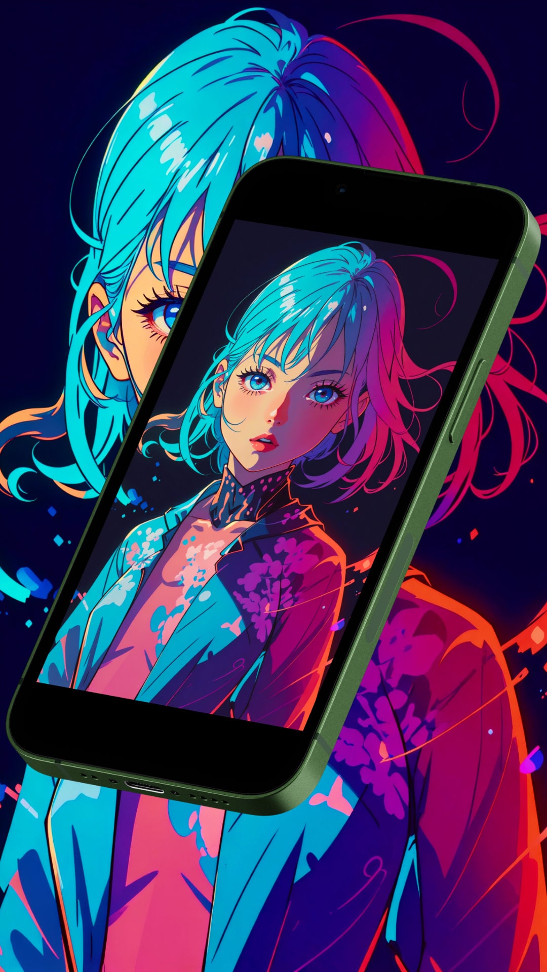 Vivid Anime Girl 3 Pack High Resolution Ios Anime iPhone Background - Etsy