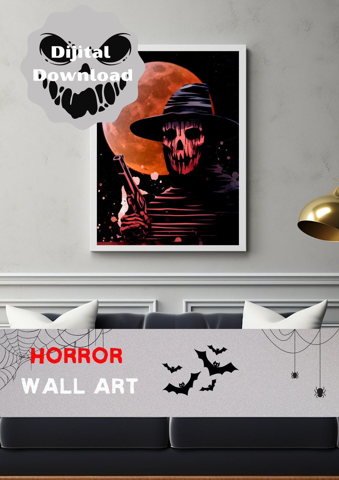 Halloween Horror Wall Decor Printable /halloween Art Print /horror Wall ...