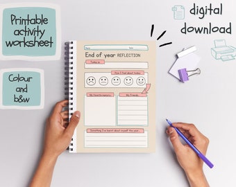 End of School Year Reflection Worksheet 100% Customizable Canva ...