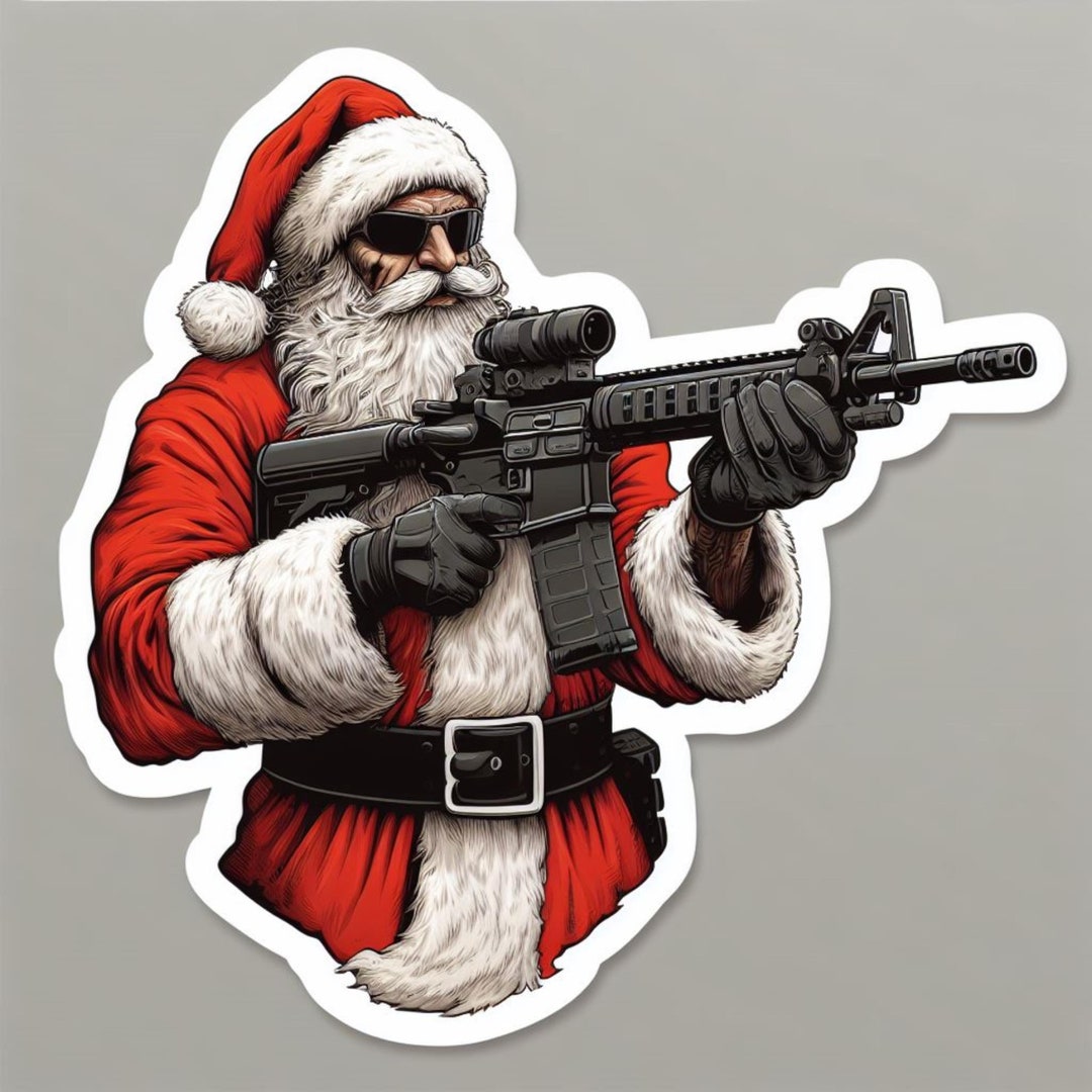 Tactical Santa Clause | Waterproof, UV Resistant, Vinyl Sticker Decal ...
