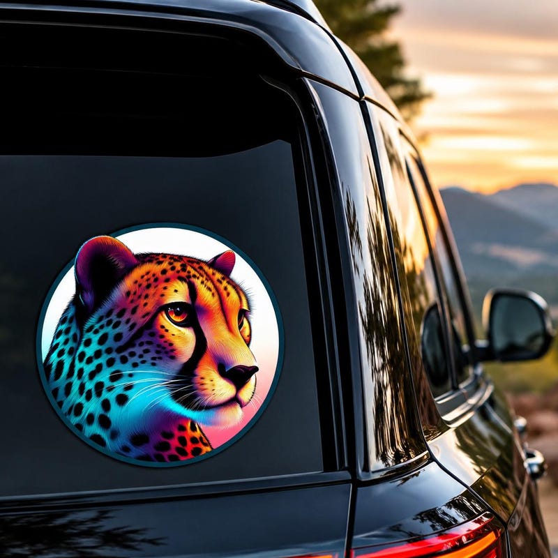Cheetah Stickers - Etsy UK