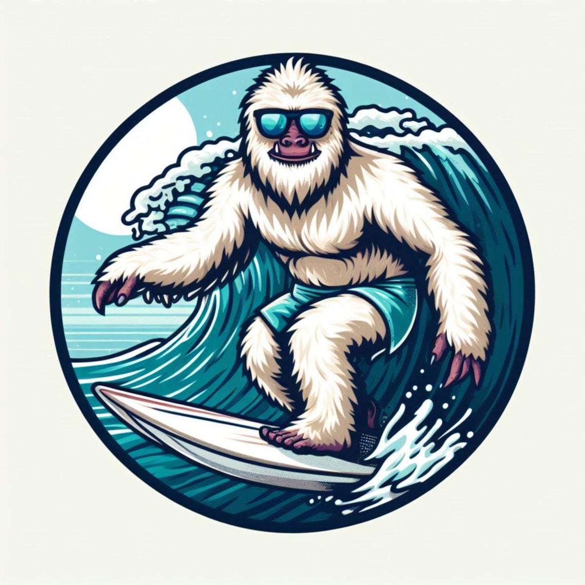 Yeti Creature, Waterproof Vinyl Sticker, UV Resistant Decal, Car Truck ...