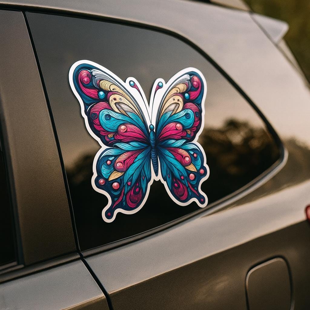 Butterfly | UV Resistant, Waterproof Vinyl Decal - Etsy