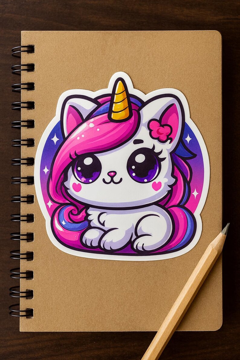 Caticorn Sticker / UV Resistant, Waterproof Sticker Decal - Etsy