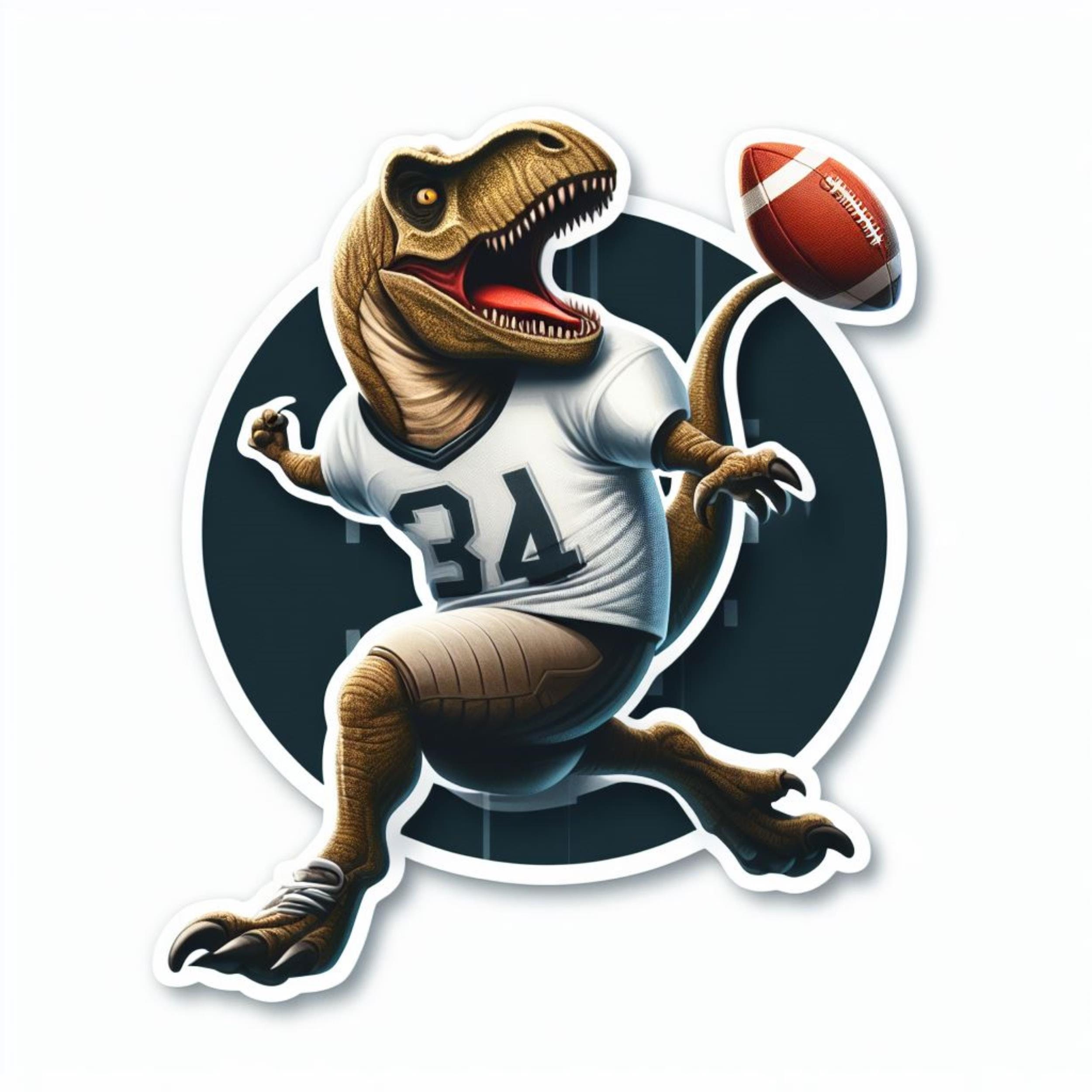 Sports T-rex Window Sticker, Tyrannosaurus Rex Sticker, Dinosaur ...