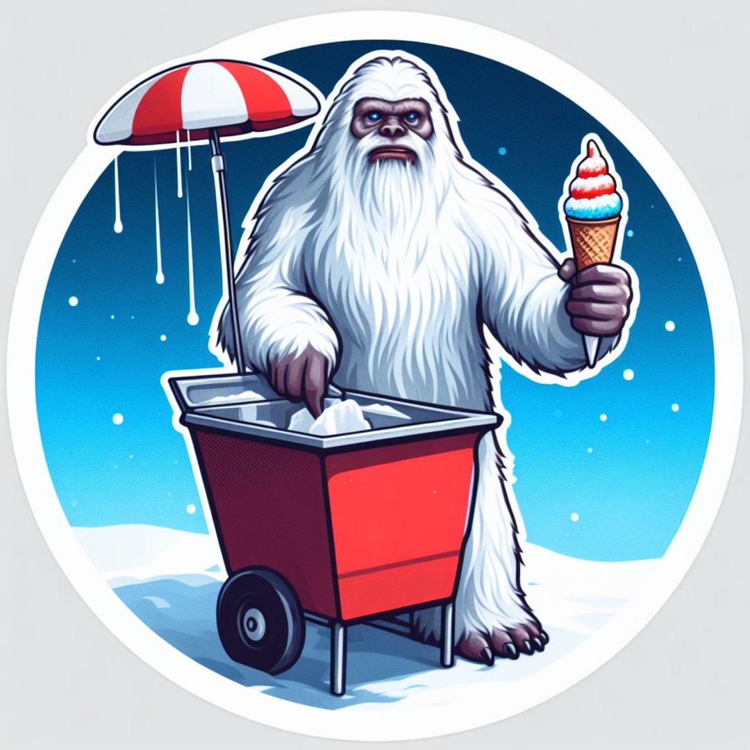 Yeti Creature, Waterproof Vinyl Sticker, UV Resistant Decal, Car Truck ...