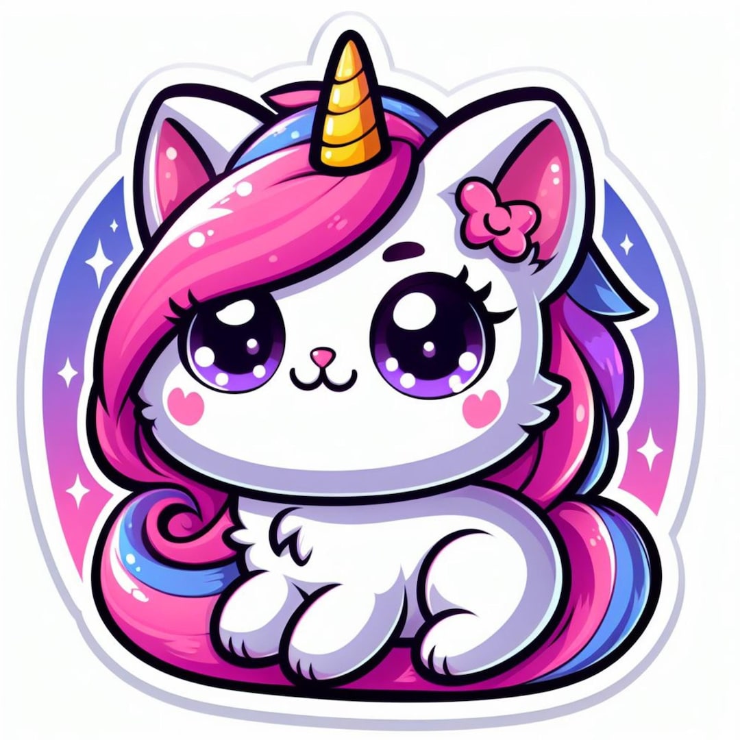 Caticorn Sticker / UV Resistant, Waterproof Sticker Decal - Etsy