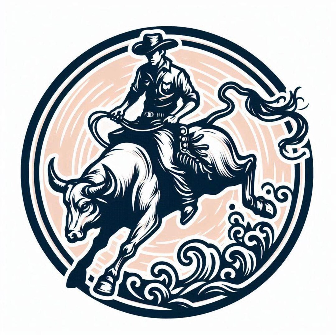 Bull Riding Window Sticker, Cowboy Sticker | Waterproof Vinyl Decal - Etsy