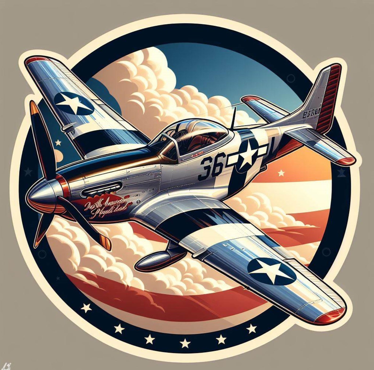 Airplane Fighter Sticker | Waterproof, UV Resistant, Vinyl Sticker ...