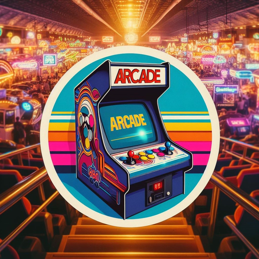 Arcade Sticker | UV Resistant, Waterproof Vinyl Decal - Etsy