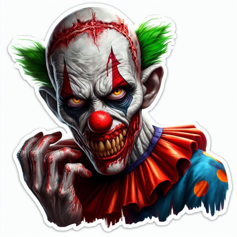 Scary Clown Decals - Etsy