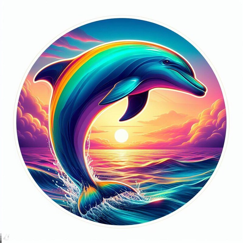 Dolphin Sticker - Etsy