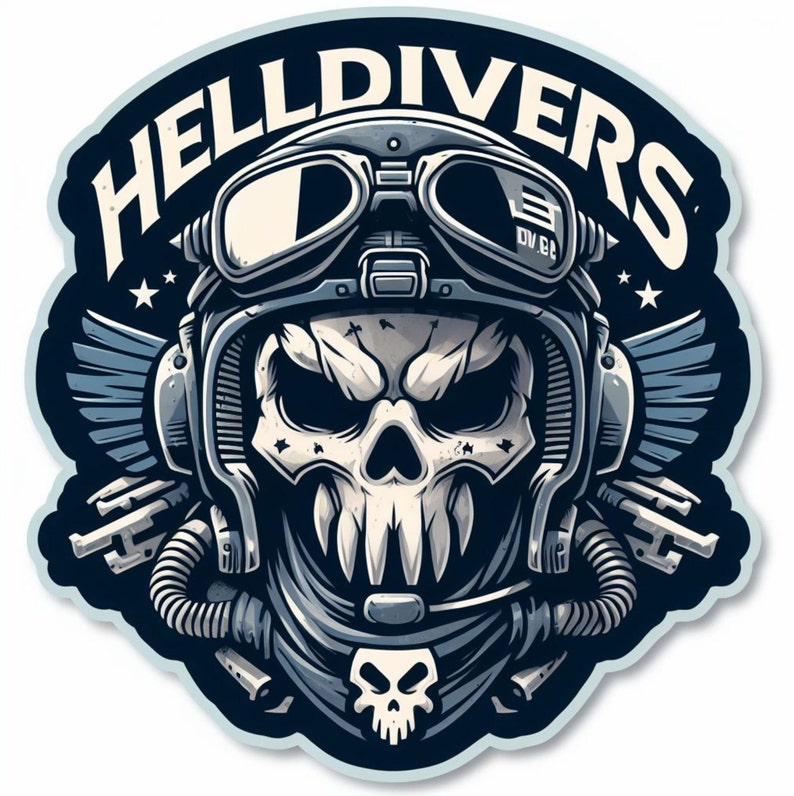 Helldiver Sticker Waterproof Vinyl Decal - Etsy