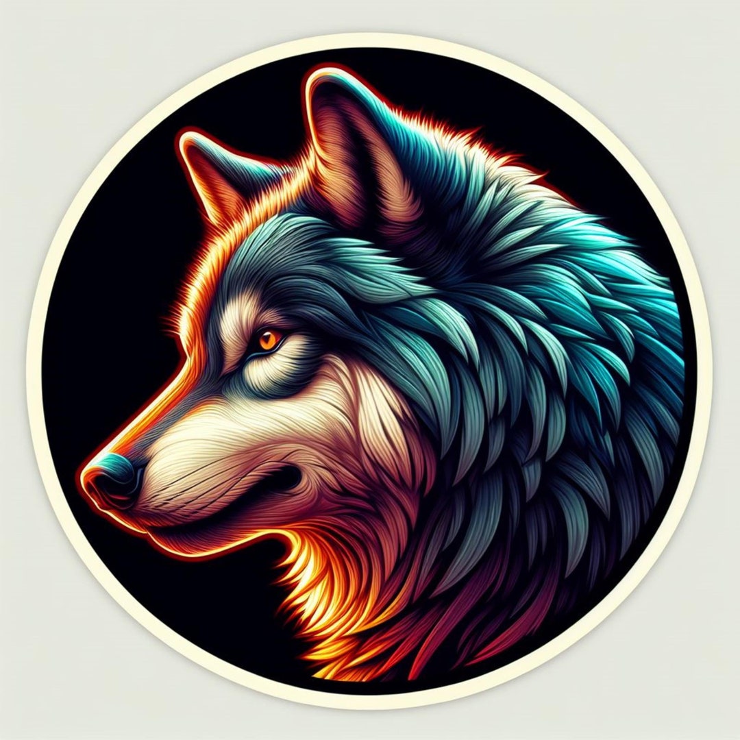 Wolf Sticker | Waterproof, UV Resistant Vinyl Decal - Etsy