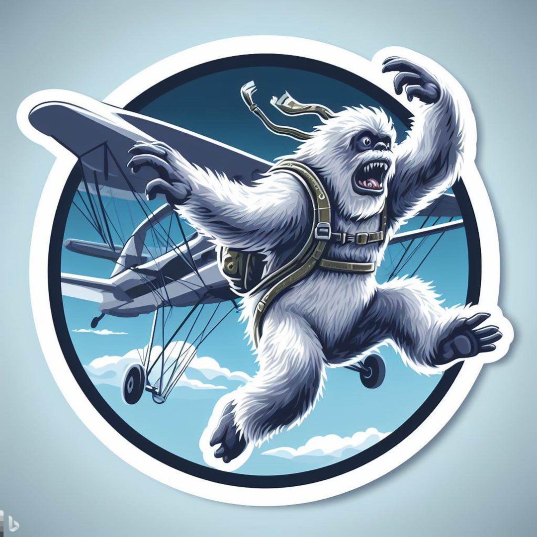 Yeti Creature, Waterproof Vinyl Sticker, UV Resistant Decal, Car Truck ...