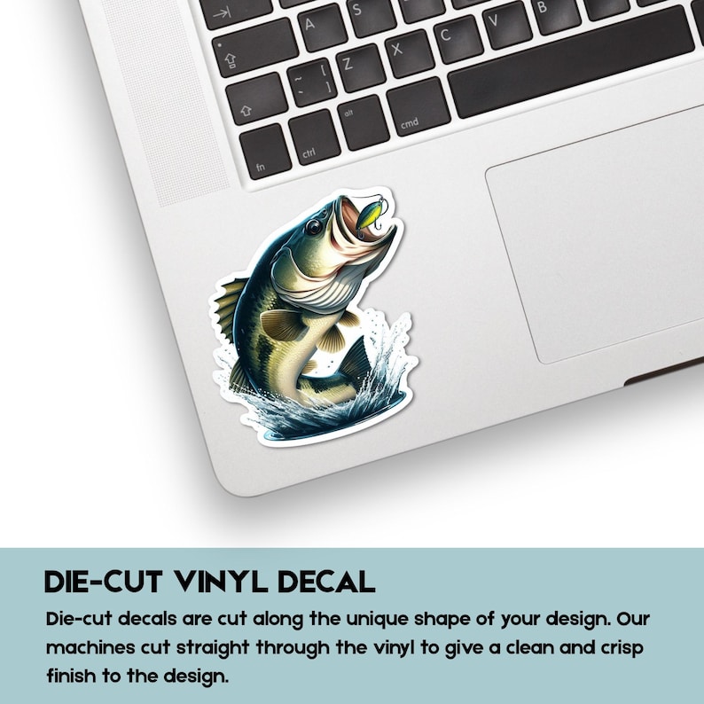 Bass Fishing Sticker | UV Resistant, Waterproof Vinyl Decal - Etsy