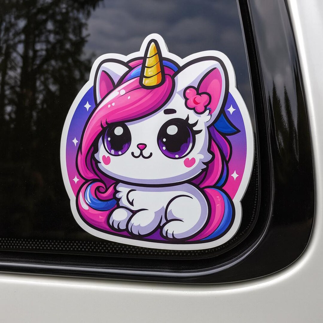 Caticorn Sticker / UV Resistant, Waterproof Sticker Decal - Etsy